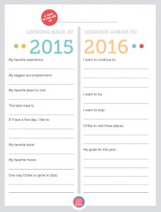 Free Printable: Family New Year's Resolutions & Year-in-Review - Modern ...