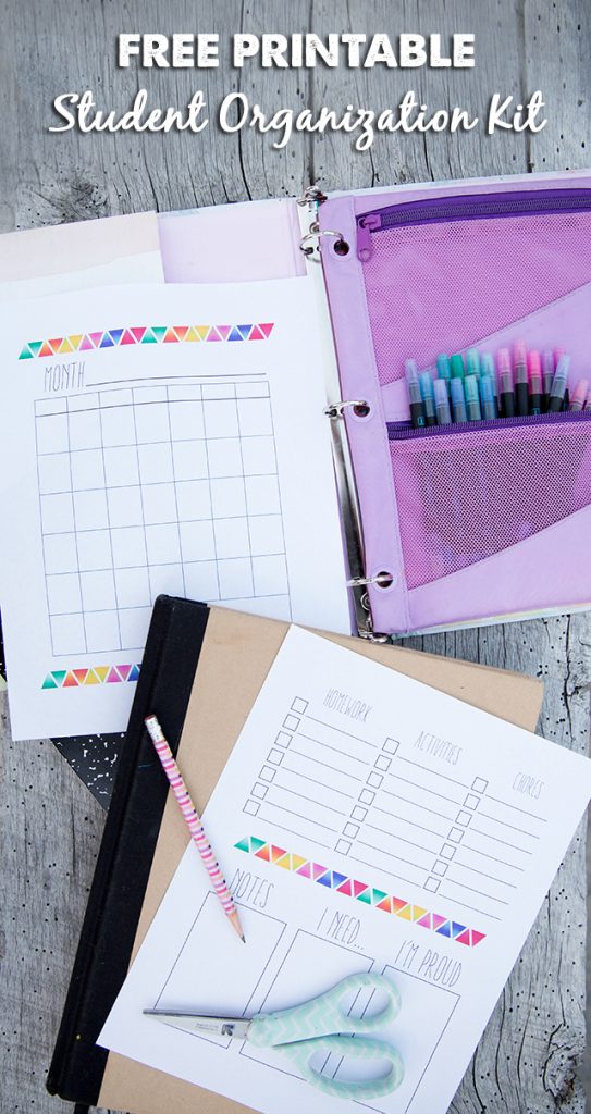Free Printable: The Organized Student Kit - Modern Parents Messy Kids